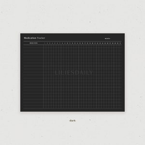 Monthly Medication Tracker Digital Template, Goodnotes Supplement ...