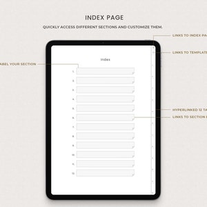Student Digital Notebook for Goodnotes With Tabs, Minimal Note Taking ...