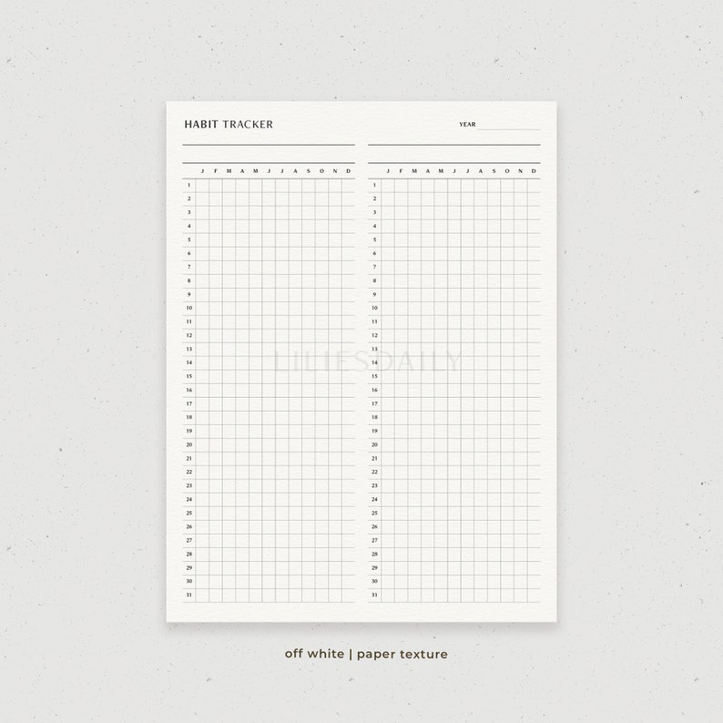 Yearly Habit Tracker, Goal Tracker, Digital Planner Template for ...