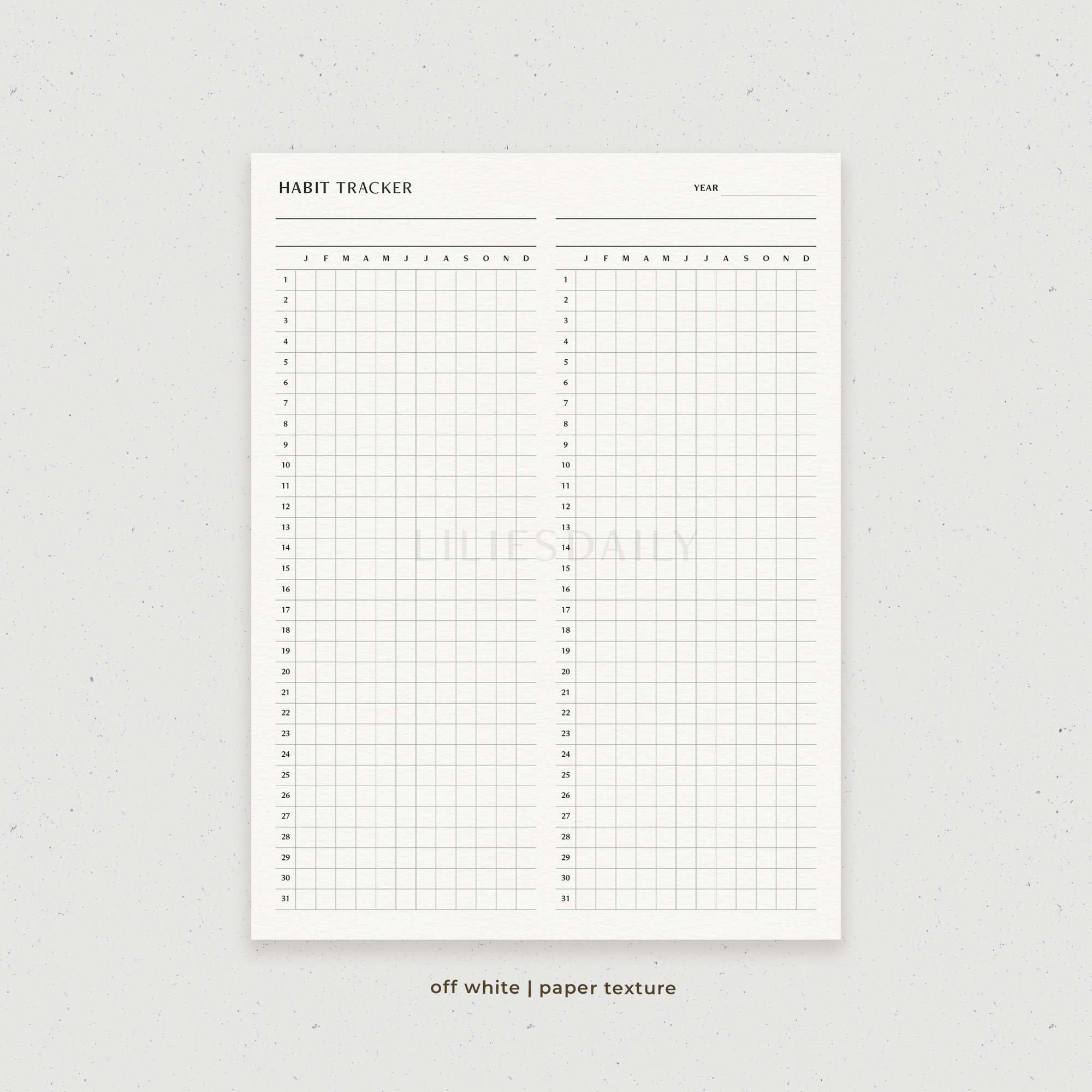 Yearly Habit Tracker Goal Tracker Digital Planner Template - Etsy