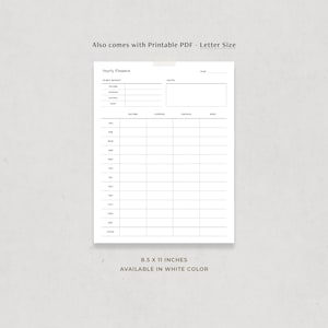 Yearly Finance, Annual Financial Overview, Yearly Budget Planner ...