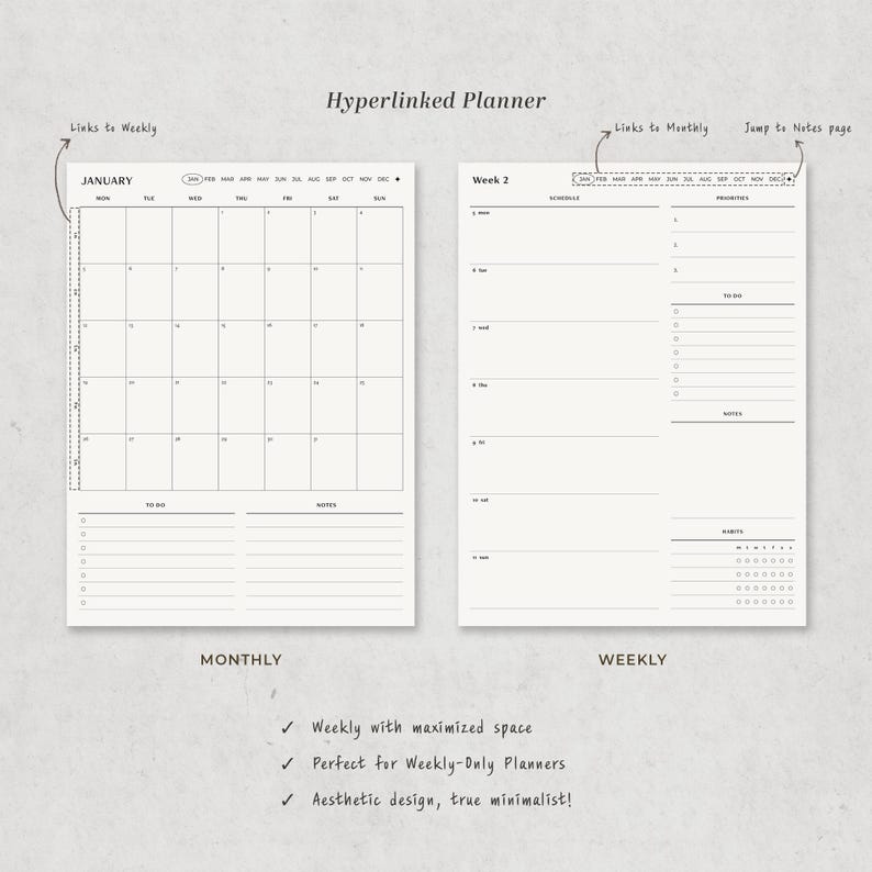 Weekly Planner Digital 2026, Goodnotes Weekly Planner, iPad Notability ...