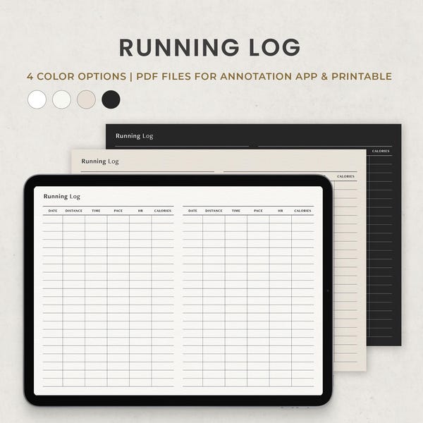 Running Log - Etsy