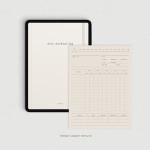 Workout Tracker Digital Planner, Daily Exercise Log Template for ...