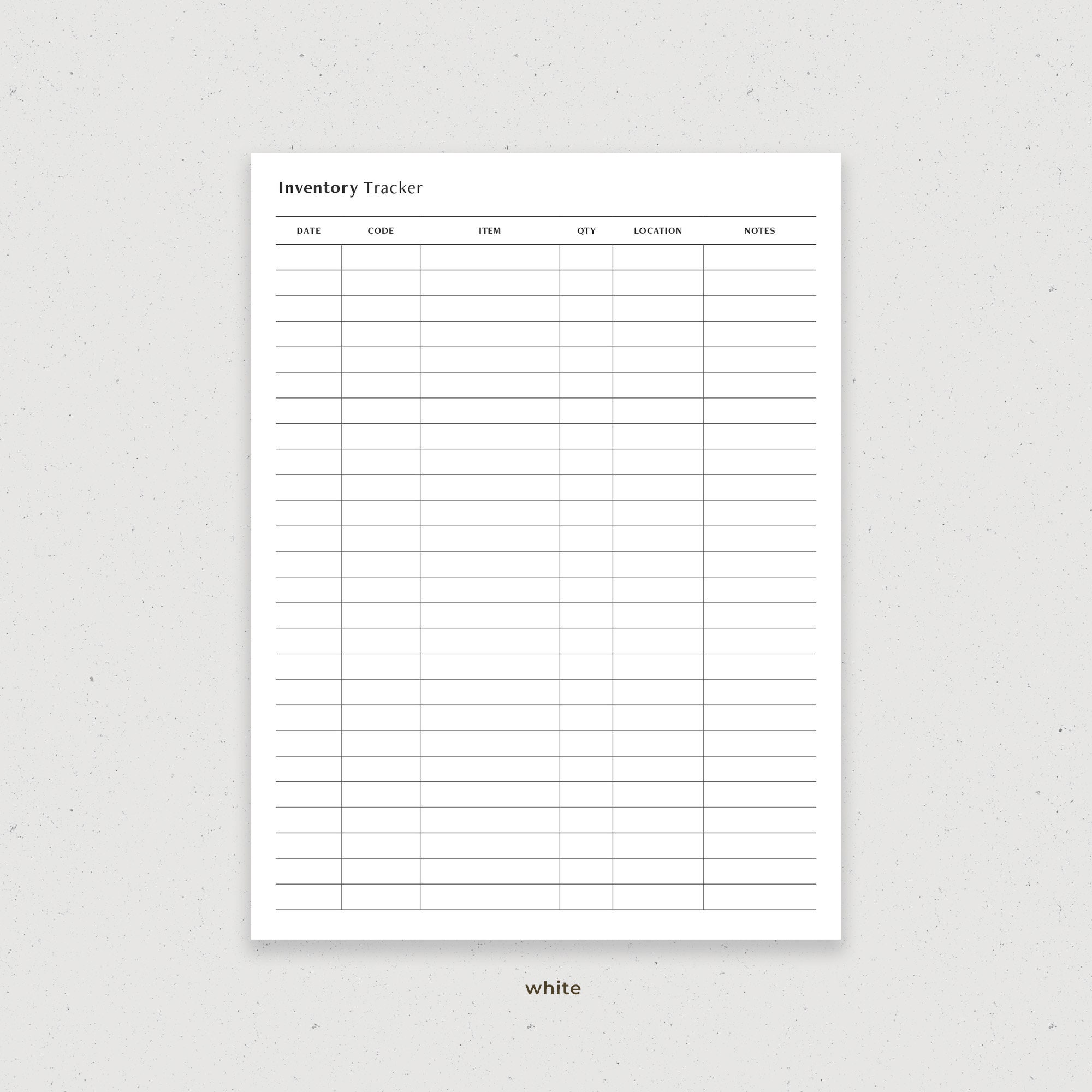 Inventory Tracker Storage Log Stock Management Digital - Etsy