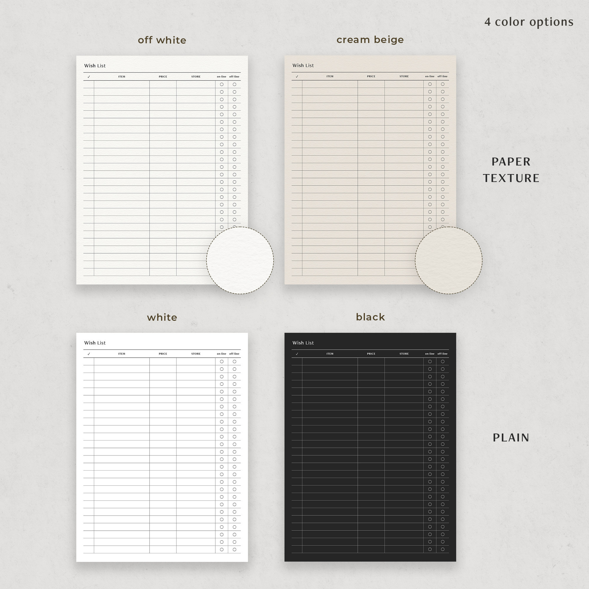 Wish List, Bucket List, Shopping Tracker Digital Planner Template for ...