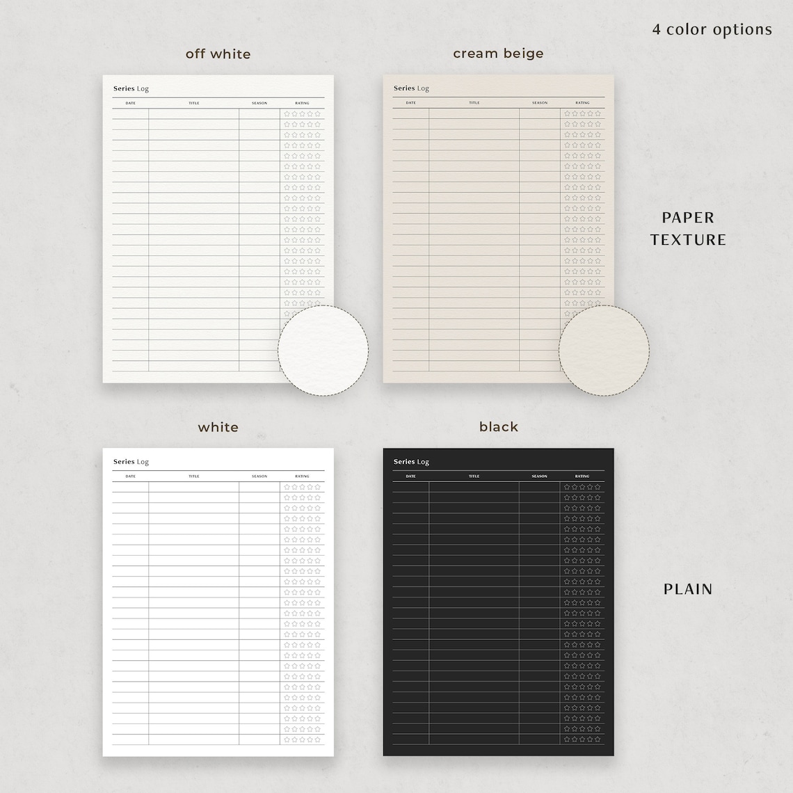 TV Series Log and Episode Tracker Digital Planner Template for ...