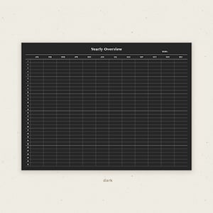 Yearly Planner, Digital Year at a Glance for iPad Goodnotes Notability ...