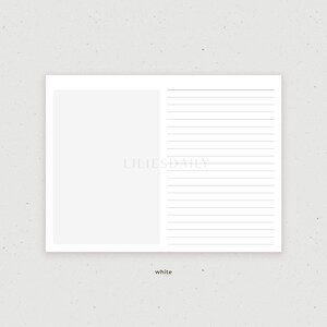 Half Lined Digital Note Paper, Goodnotes Photo Journal, Landscape iPad ...
