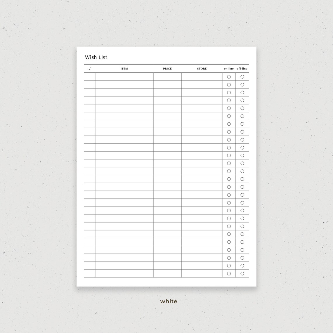 Wish List Bucket List Shopping Tracker Digital Planner - Etsy