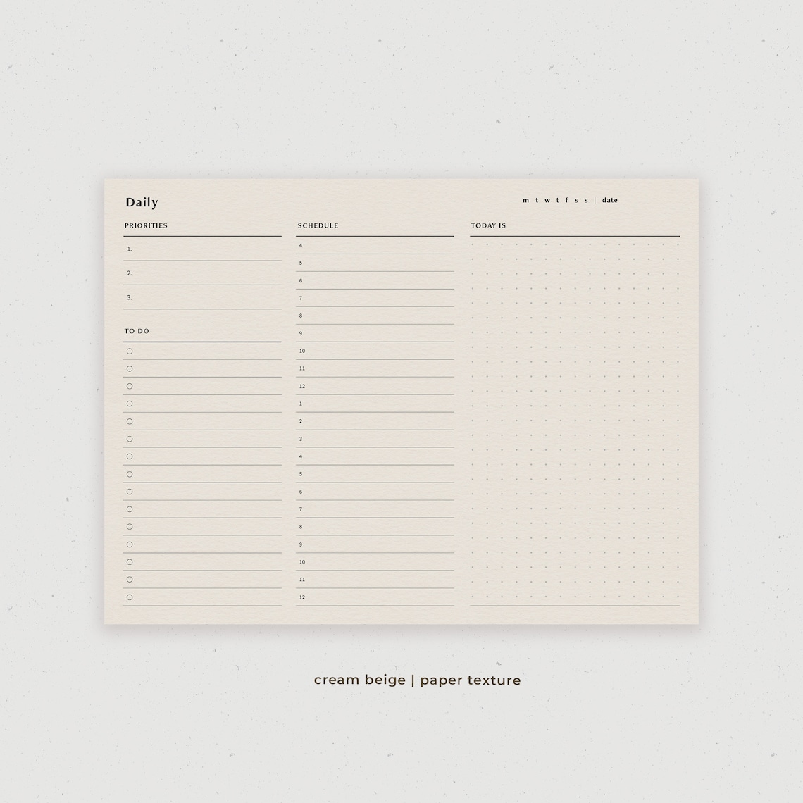 Daily Planner Landscape Digital Template for Goodnotes on - Etsy