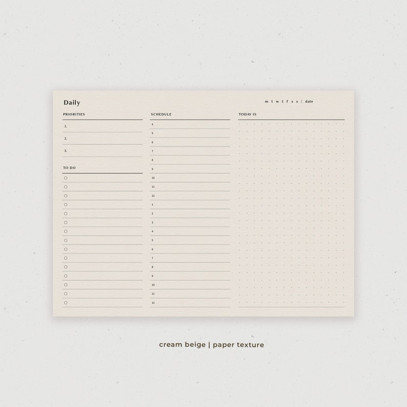 Daily Planner Landscape Digital Template for Goodnotes on Ipad ...