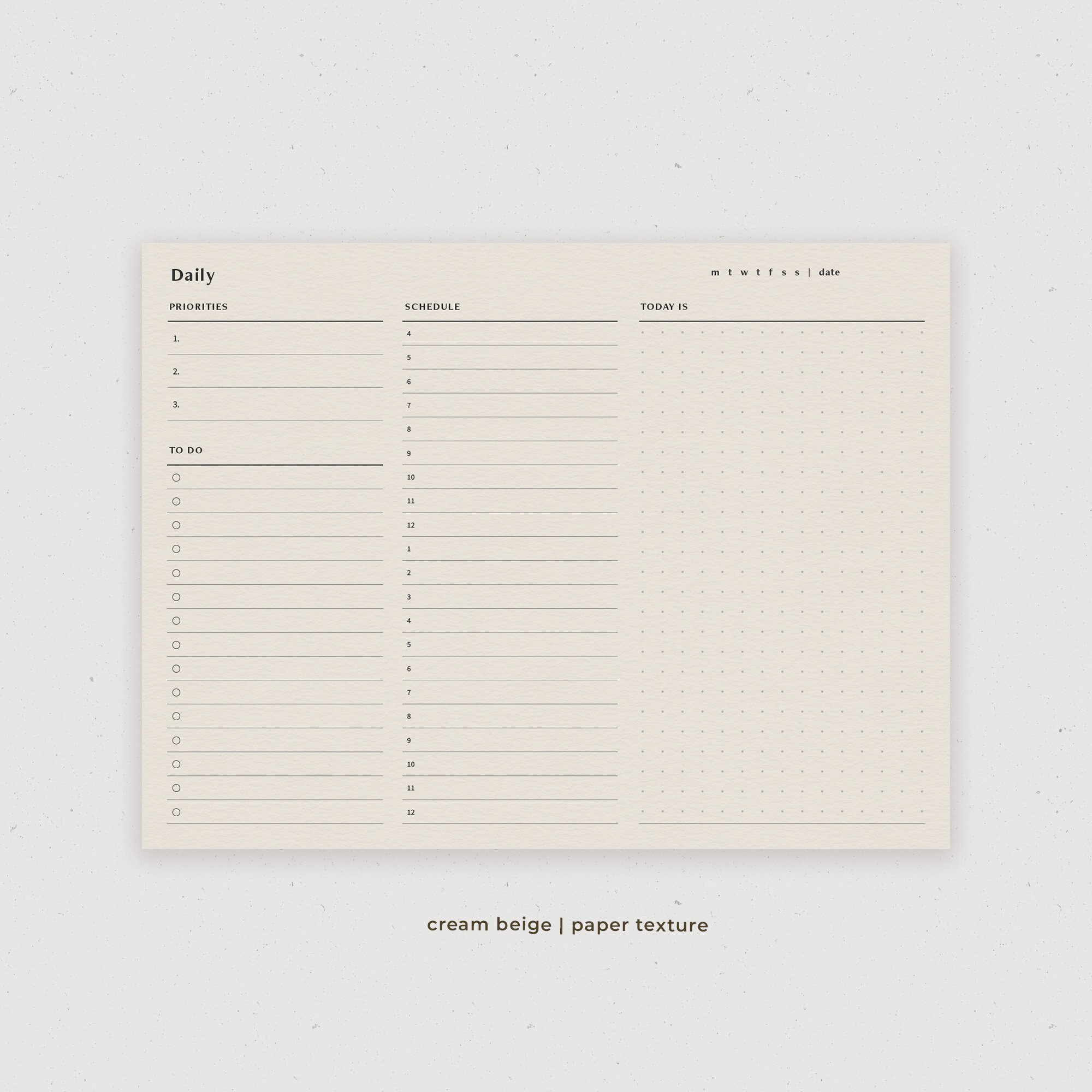 Daily Planner Landscape Digital Template for Goodnotes on - Etsy