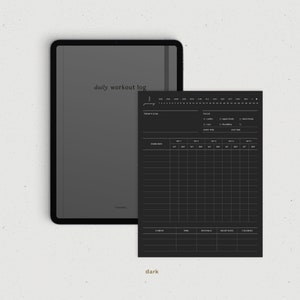 Workout Tracker Digital Planner, Daily Exercise Log Template for ...