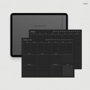 Digital Weekly Dashboard, Goodnotes Weekly Planner Landscape, College ...