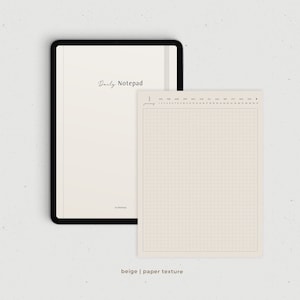 Digital Daily Graph Notepad, Grid Notebook, Journal Template for ...