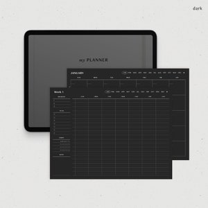 Weekly Schedule, Weekly Hourly Digital Planner Template for Goodnotes ...