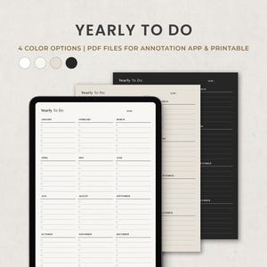 Yearly Planner 2025, Goodnotes to Do List Template for School Wall ...