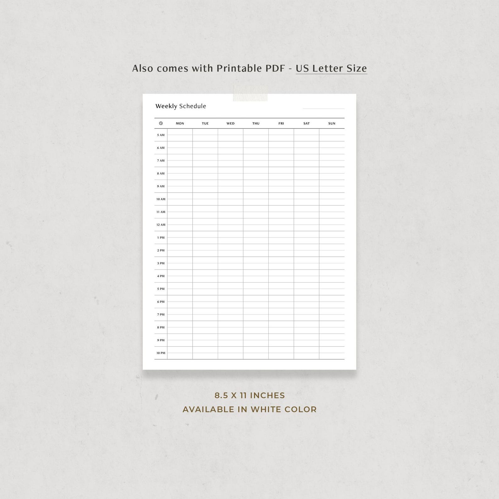 Half Hour Weekly Schedule, Goodnotes Weekly Planner Template, Digital ...
