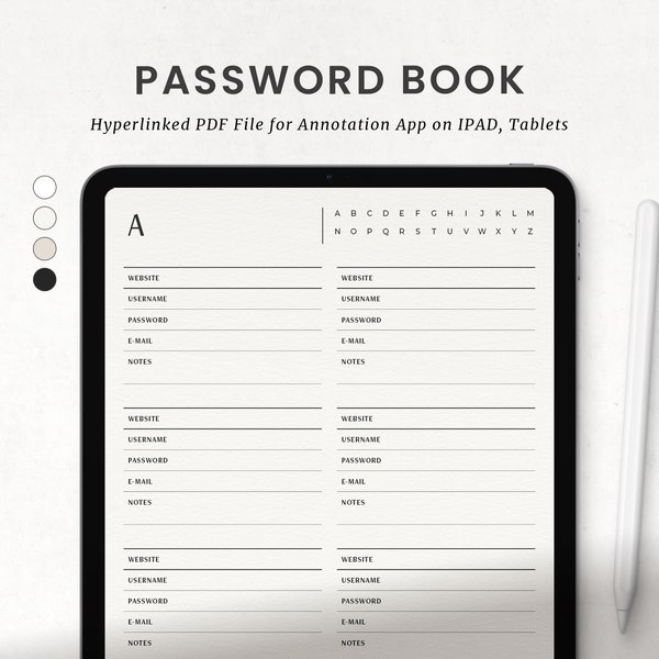 Password Book - Etsy