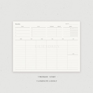 Weekly Overview Digital Planner Template for Goodnotes Notability iPad ...