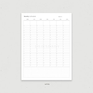 Half Hour Weekly Schedule, Study Digital Planner Template for Goodnotes ...
