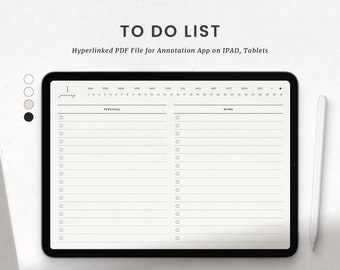 To Do List, Task Checklist, Digital Planner Template for Goodnotes on ...