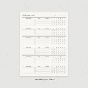 Medication Tracker, Vitamin Supplement Log Digital Planner Template for ...
