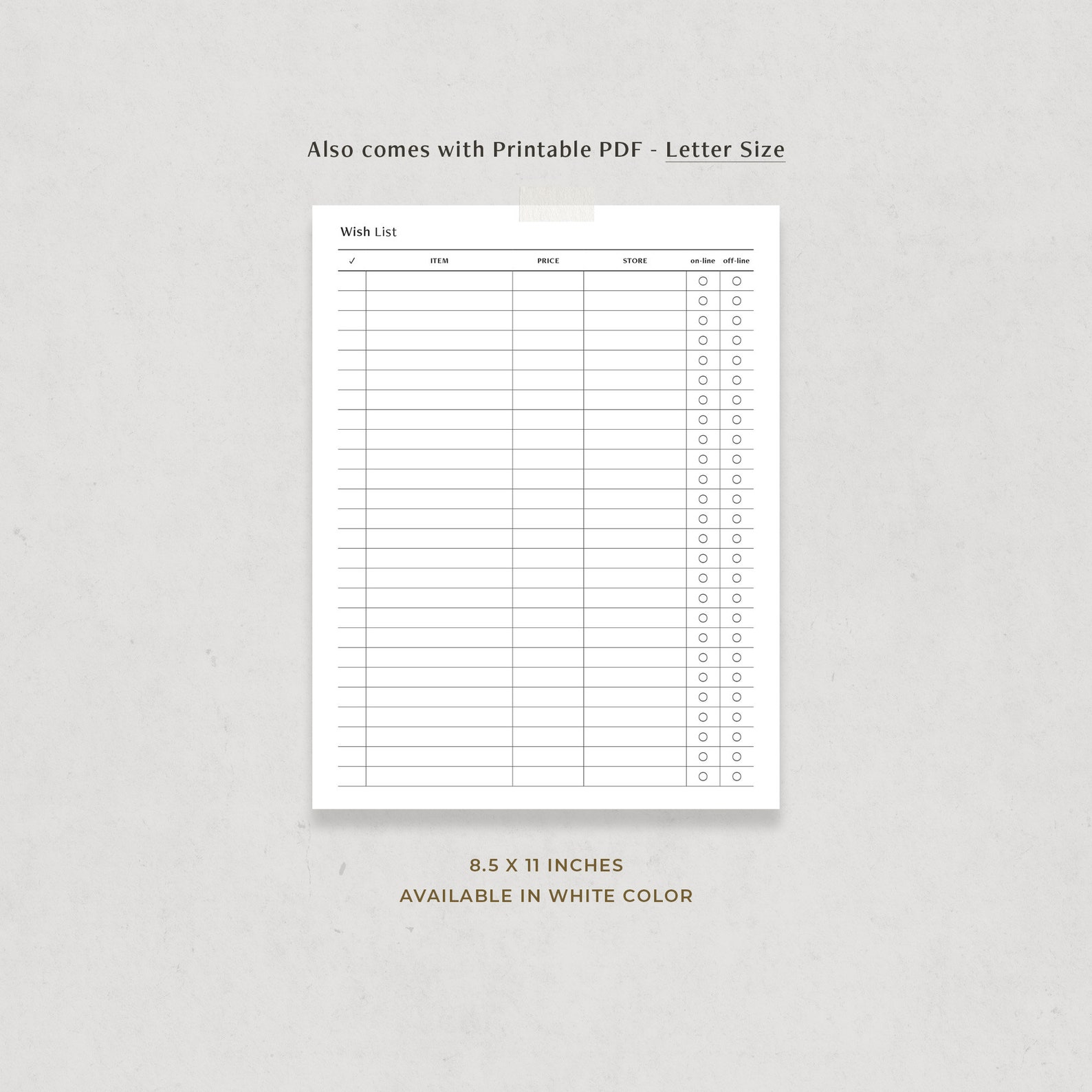 Wish List Bucket List Shopping Tracker Digital Planner - Etsy