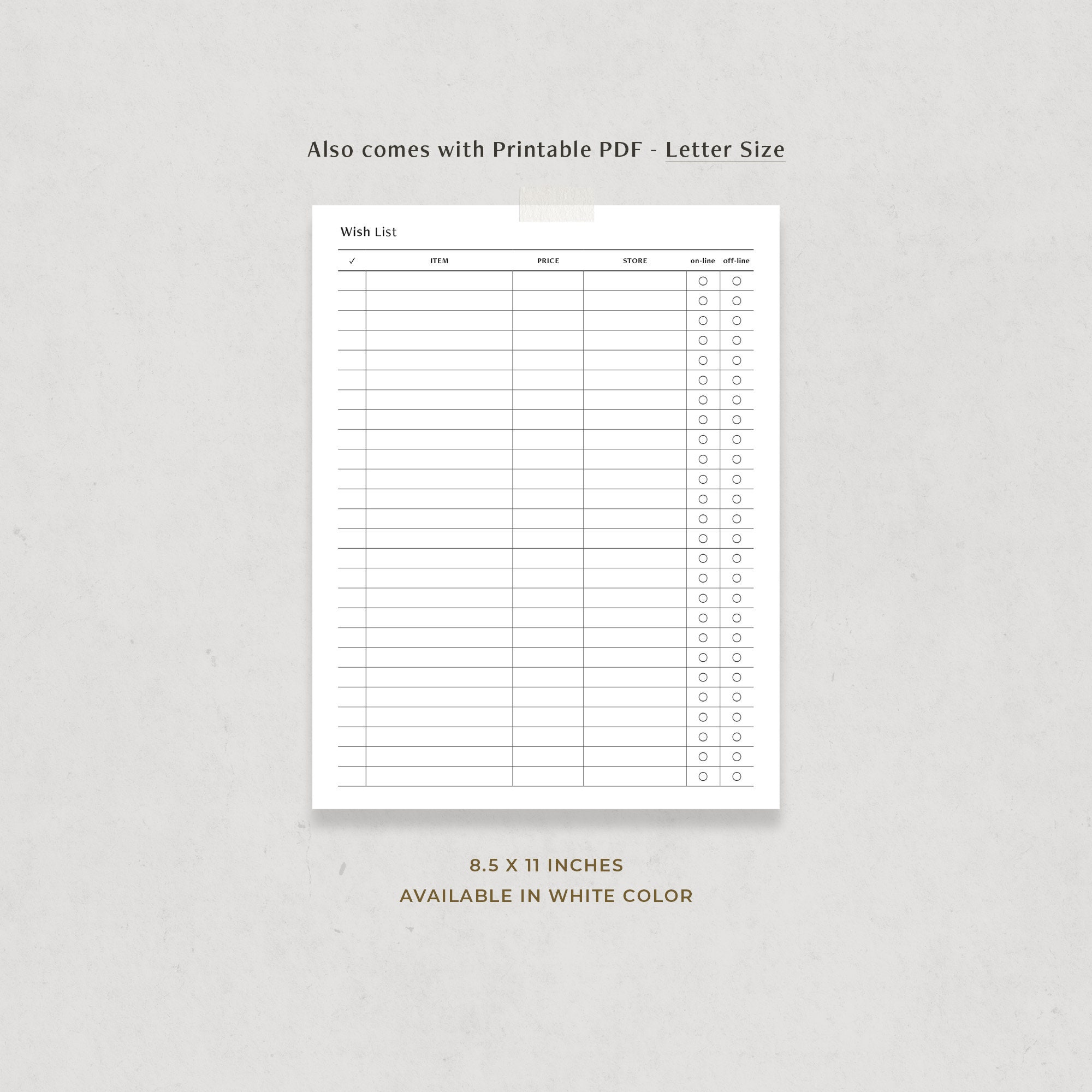 Wish List Bucket List Shopping Tracker Digital Planner - Etsy