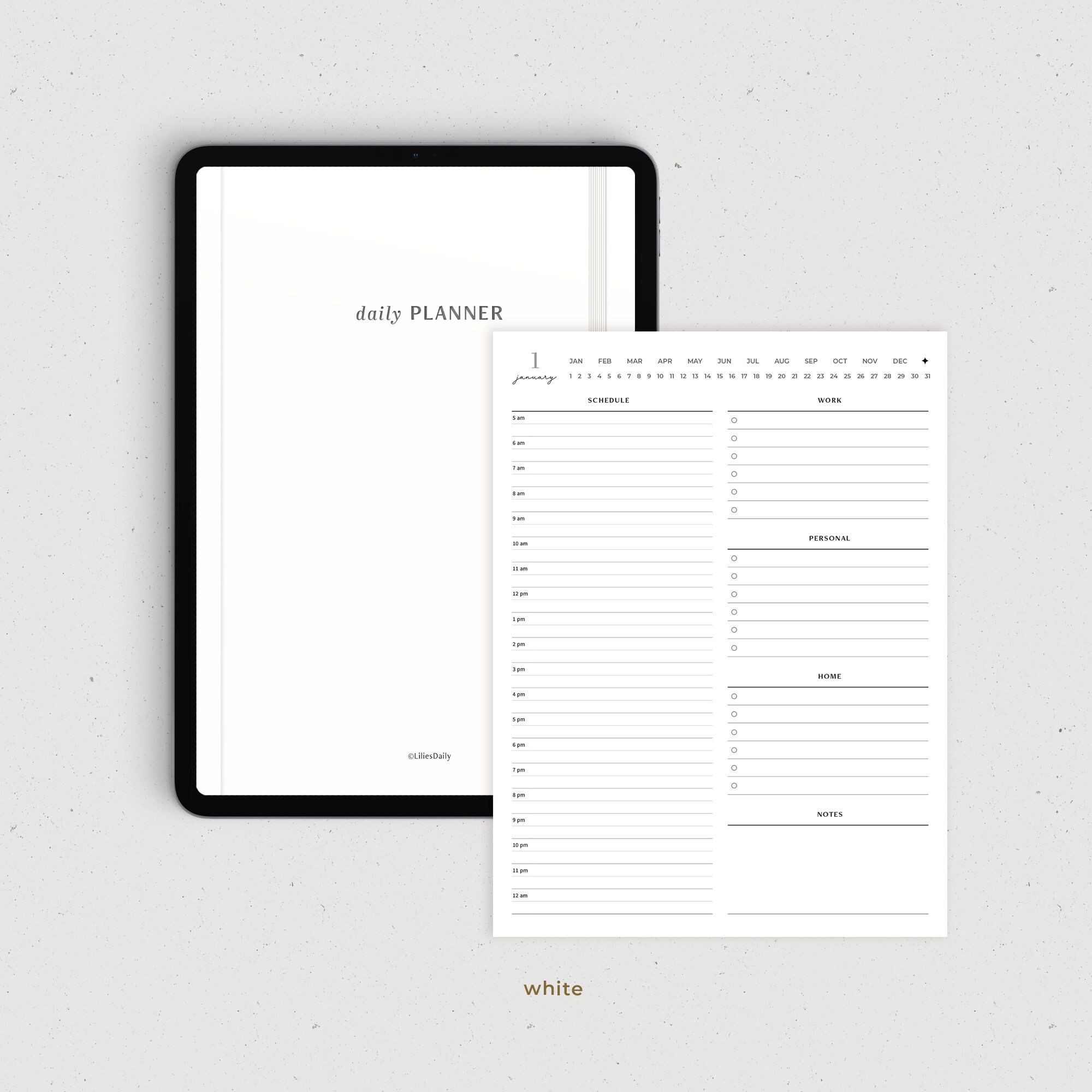 Daily Schedule Personal Work Home Digital Planner for Ipad - Etsy