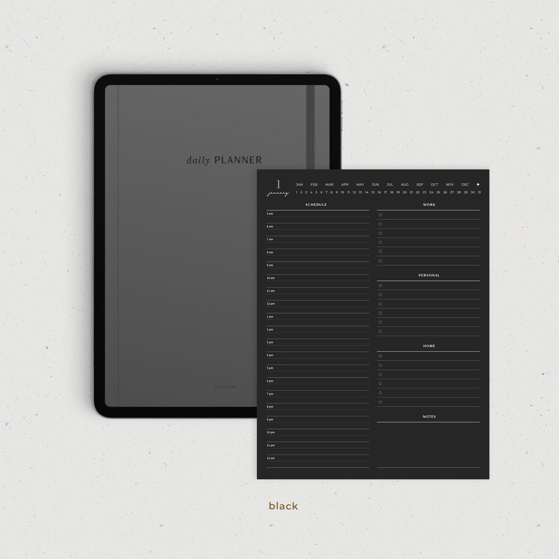 Daily Schedule Personal Work Home Digital Planner for Ipad - Etsy