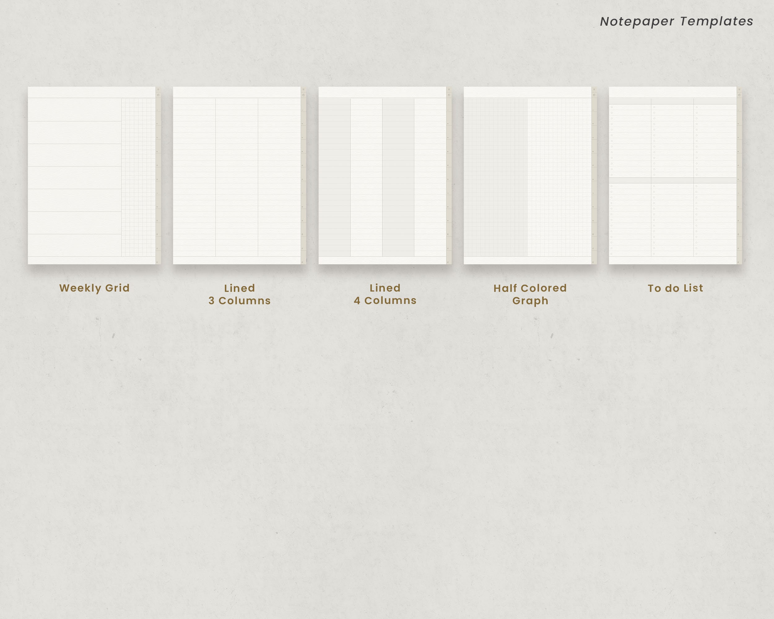 Minimalist Digital Notebook With Tabs for Ipad Goodnotes - Etsy