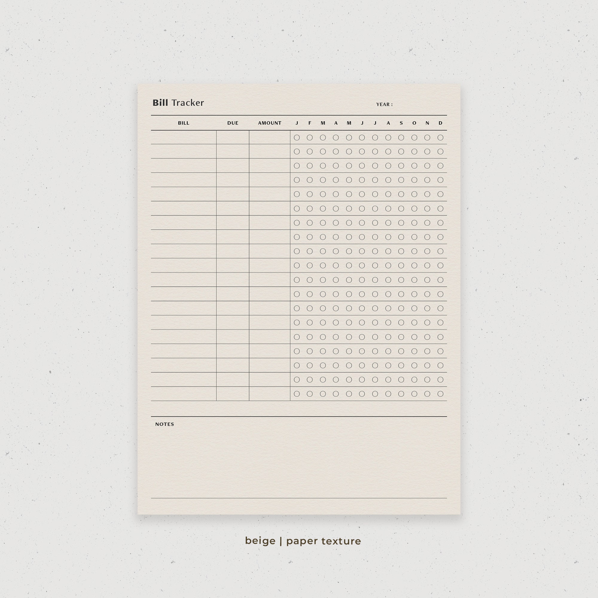 Bill Tracker Digital Template for Ipad Goodnotes Monthly - Etsy