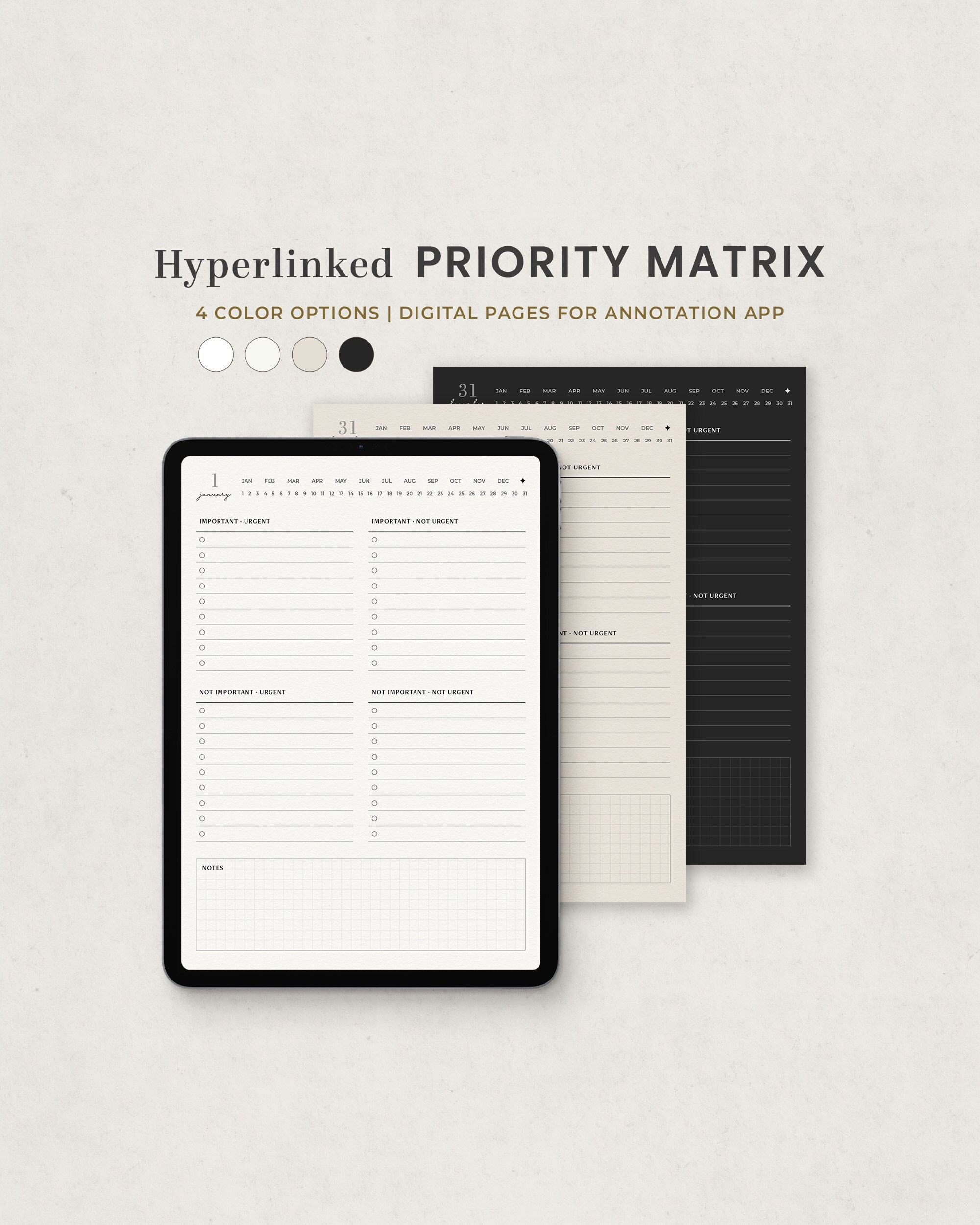 Daily Priority Matrix to Do List Productivity Digital - Etsy