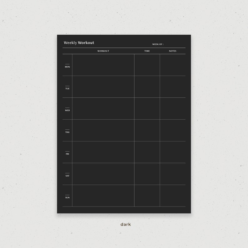 Weekly Workout Planner, Fitness Tracker, Health Digital Planner ...