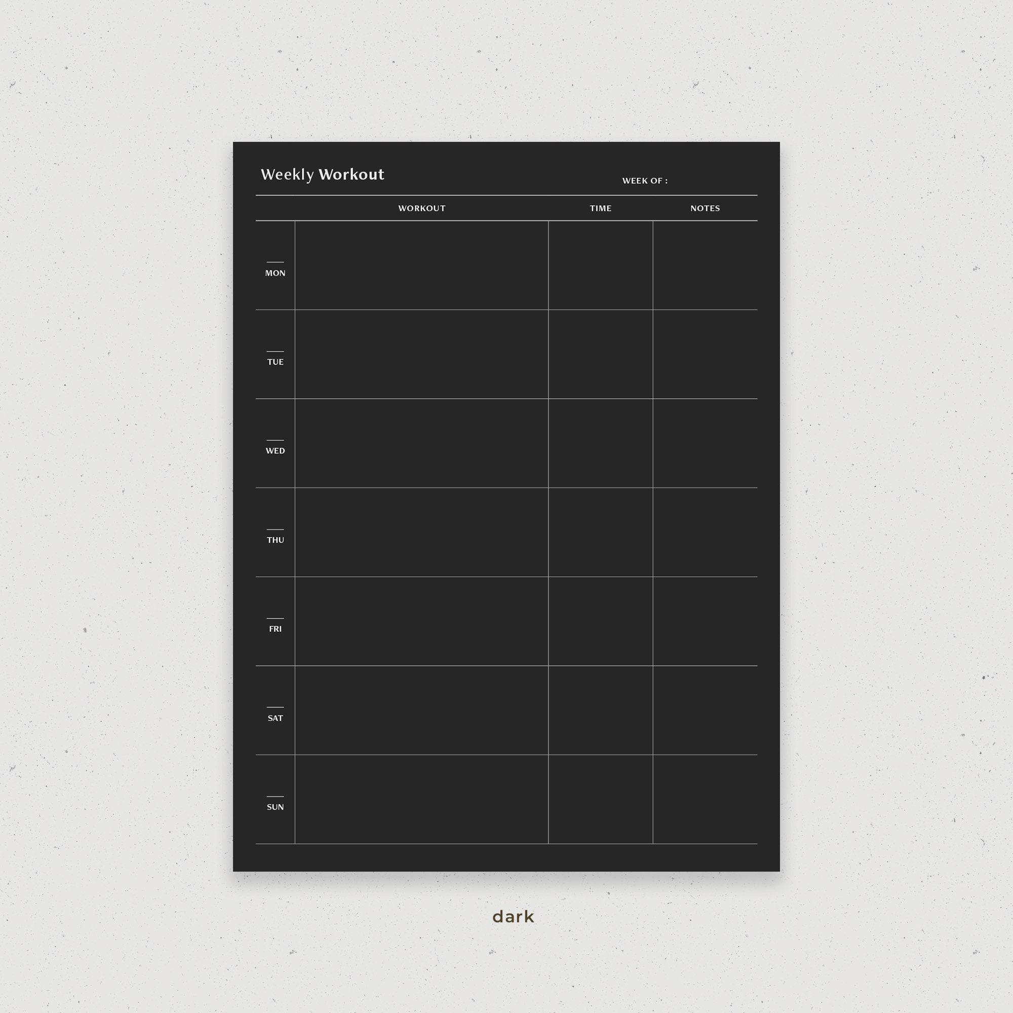 Weekly Workout Planner Fitness Tracker Health Digital - Etsy
