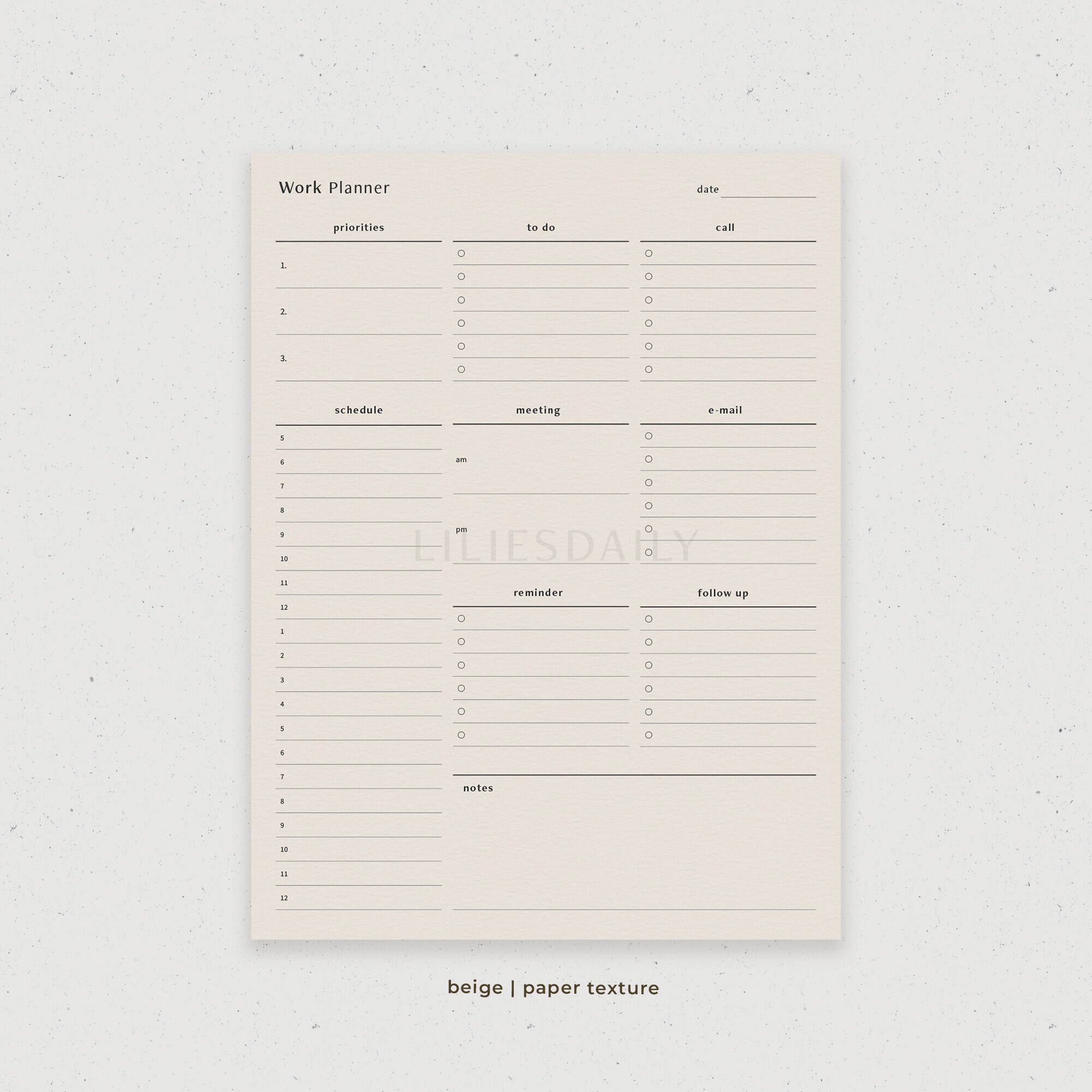 Work Planner Daily Office Organizer Business Digital - Etsy