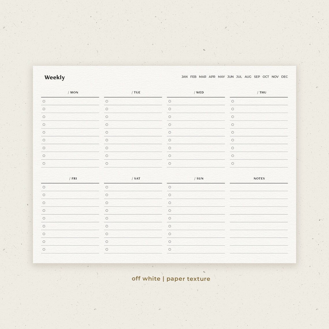 Weekly to Do List Digital Planner for Ipad Goodnotes Weekly | Etsy