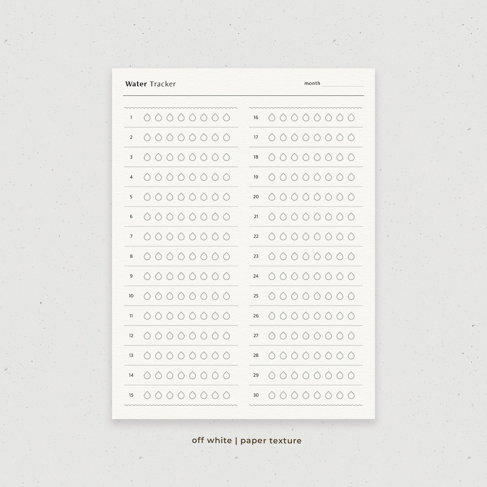 Daily Water Tracker Hydration Intake Log Digital Planner - Etsy