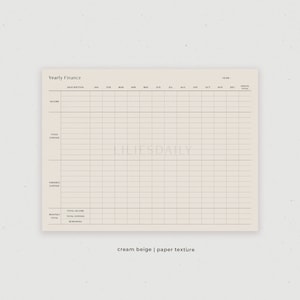 Yearly Financial Overview, Annual Income and Expense Tracker Digital ...