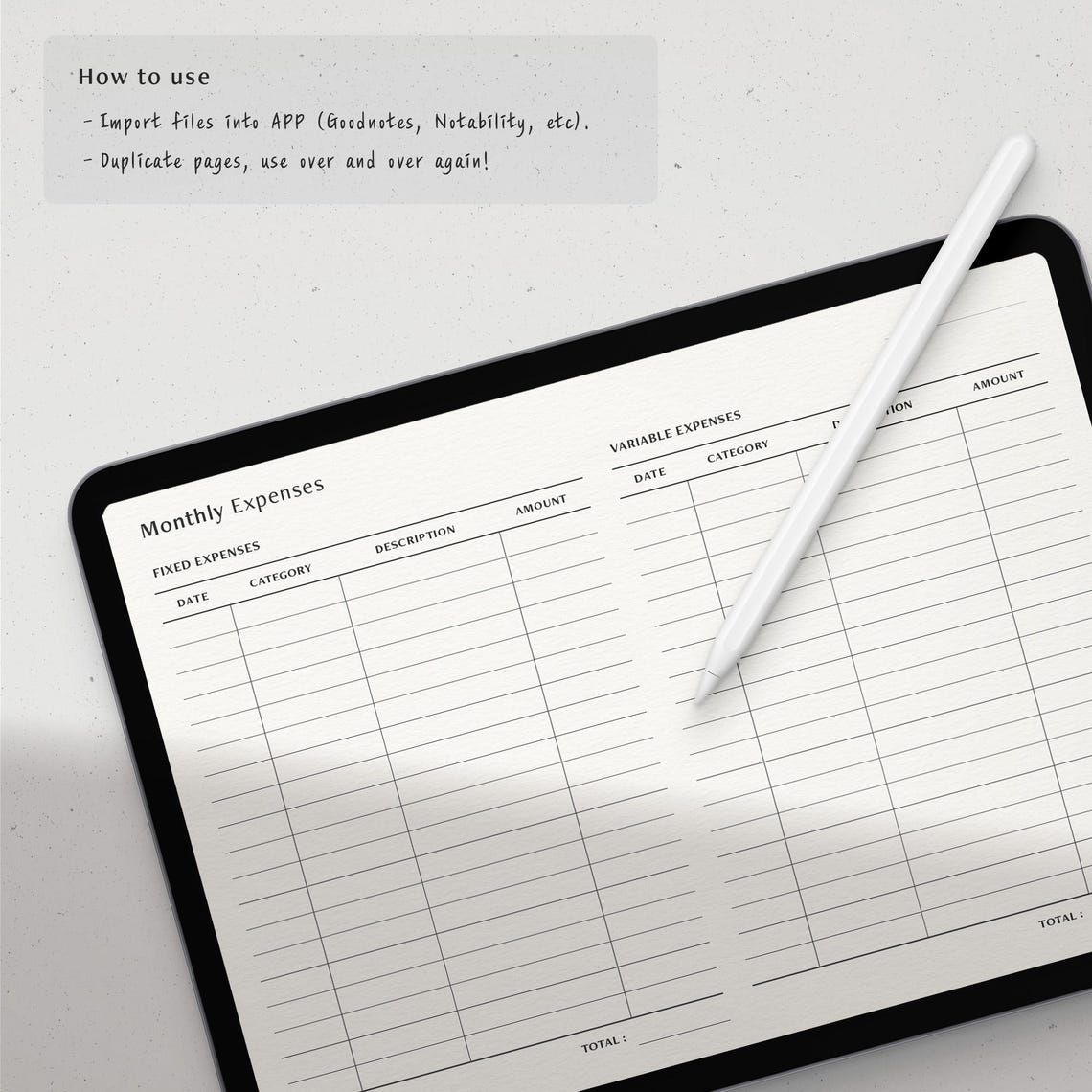 Monthly Expenses, Daily Expense Tracker, Landscape Digital Bill Payment ...