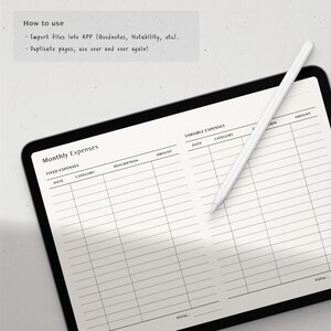 Monthly Expenses, Daily Expense Tracker, Landscape Digital Bill Payment ...