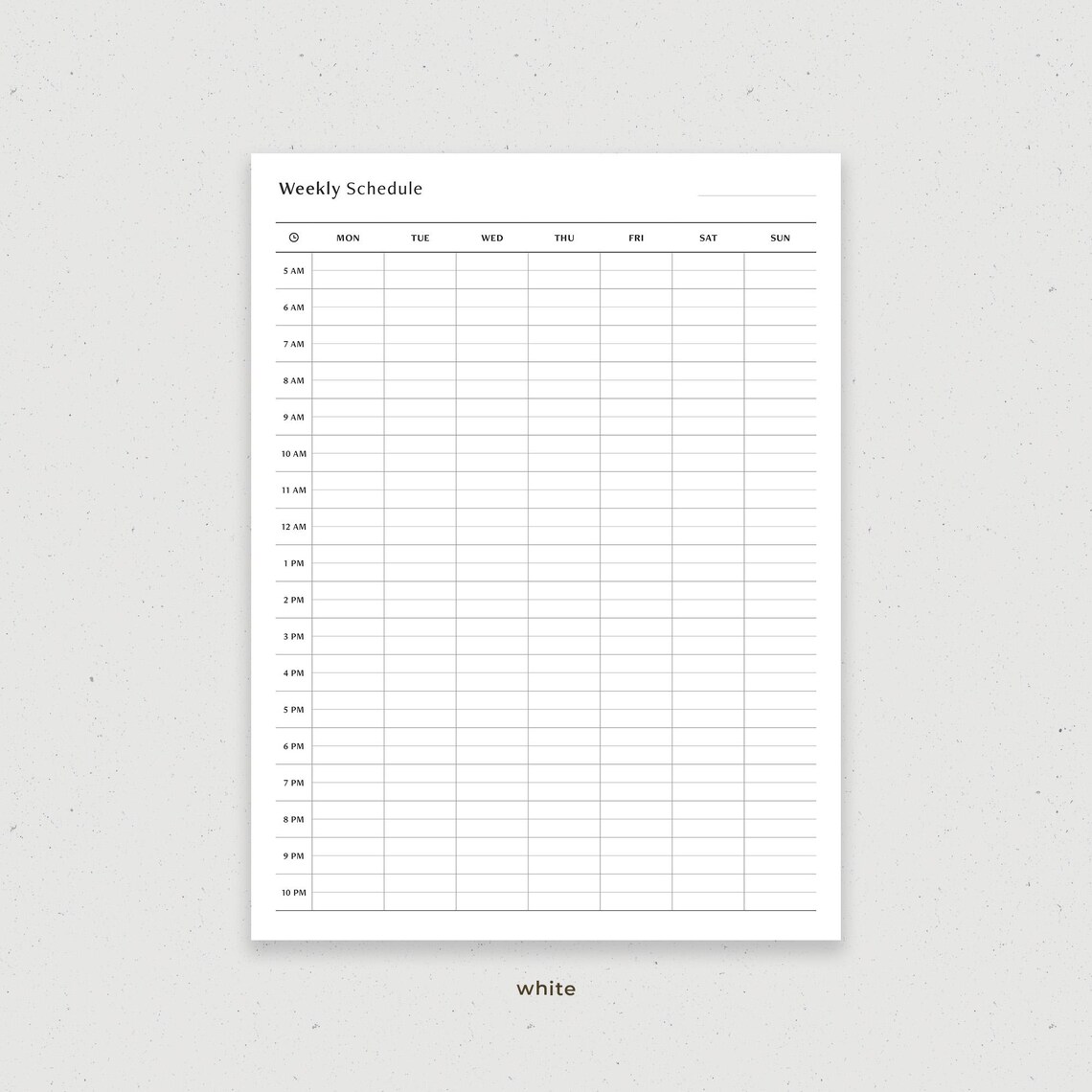 Half Hour Weekly Schedule, Goodnotes Weekly Planner Template, Digital ...