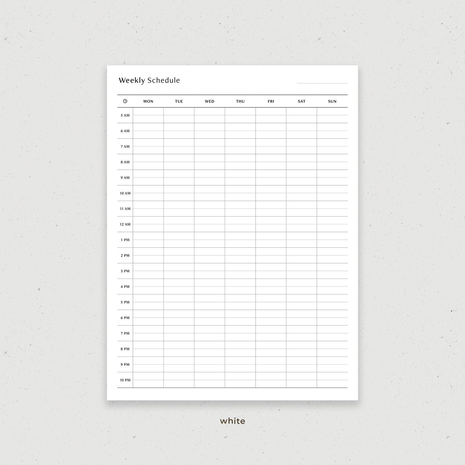 Half Hour Weekly Schedule, Goodnotes Weekly Planner Template, Digital ...