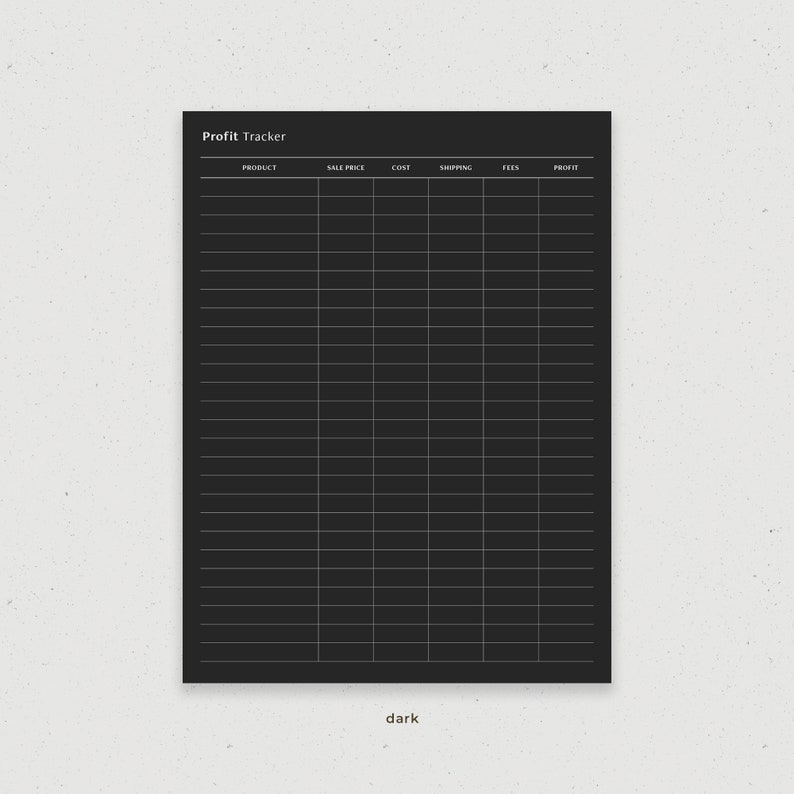 Profit and Loss Tracker Profit Planner Sales Tracker Digital - Etsy