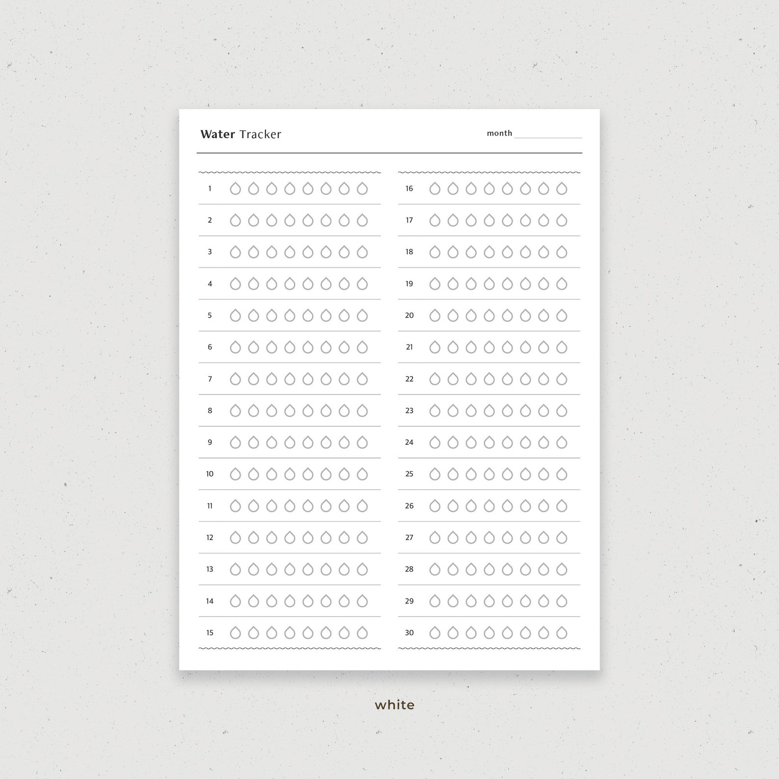 Daily Water Tracker Hydration Intake Log Digital Planner - Etsy