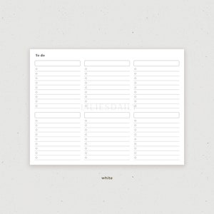 To Do List, Task Checklist, Landscape Digital Planner Template for ...