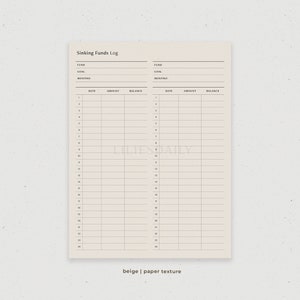Sinking Funds Tracker, Digital Saving Log, Finance Template for ...