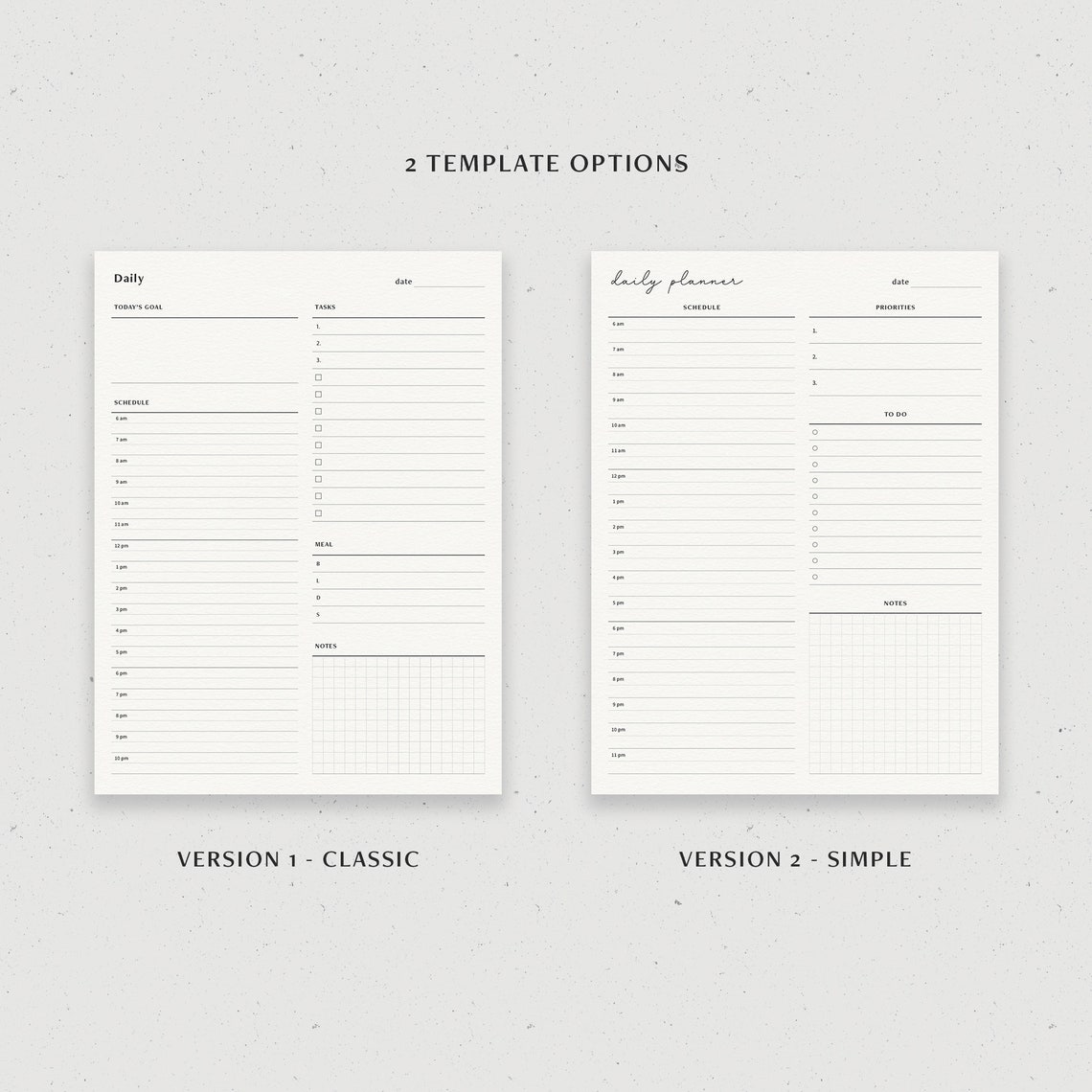 Minimalist Daily Digital Planner Daily Template for Ipad - Etsy